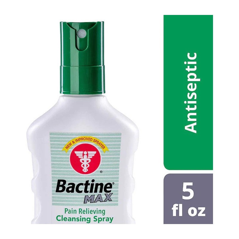 Bactine Max Pain Relief +Cleansing Antiseptic Spray, 5oz 150ml