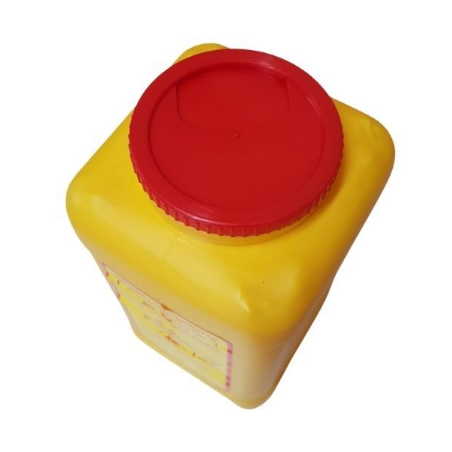 1.5l Disposable Medical Waste Container Sharps Bin Yellow/Red