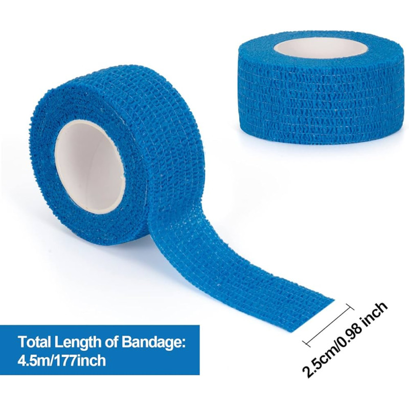 2.5cm Cohesive Grip Bandage Mixed Colours - 4.5m